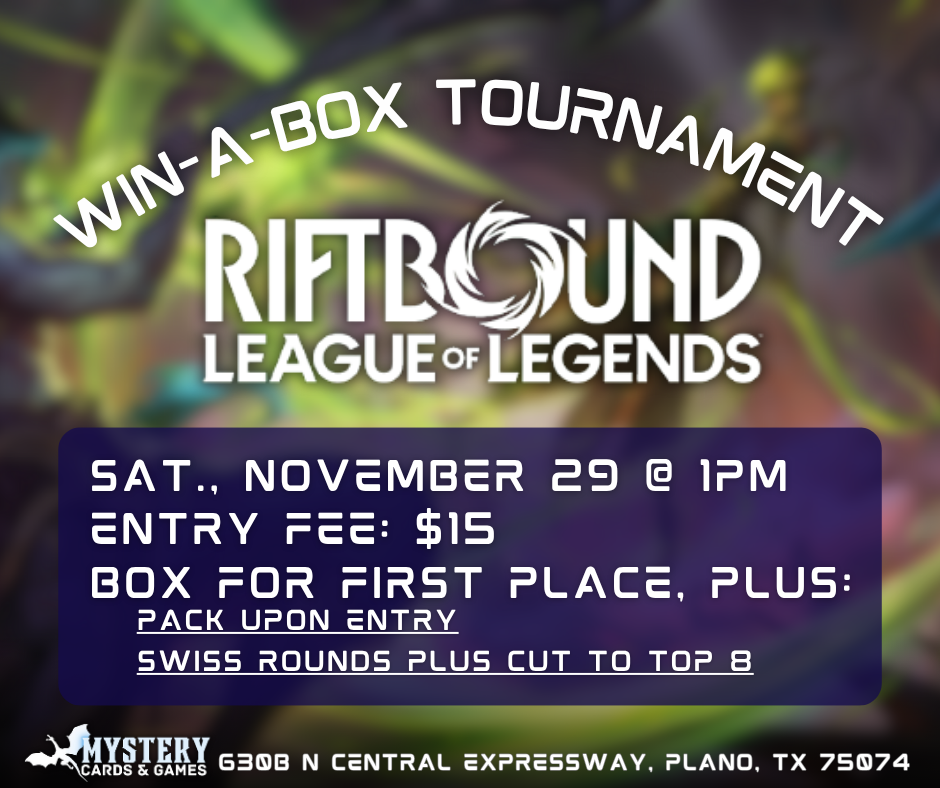 Riftbound WIN A BOX TOURNAMENT!